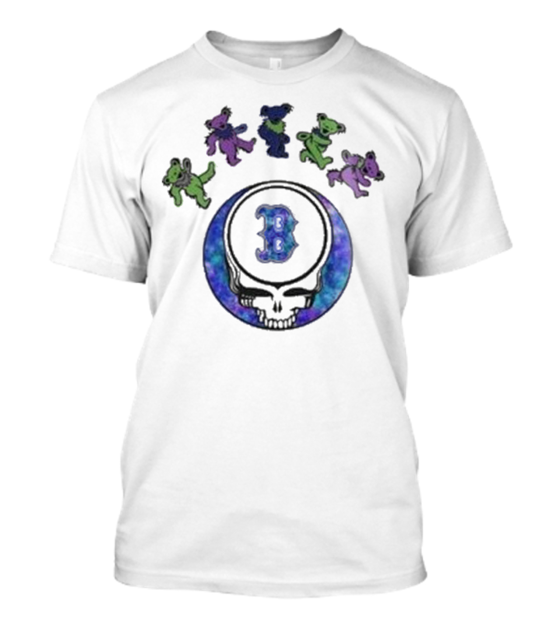 Boston Red Sox 2025 Grateful Dead Night Skull Dancing Bears T-Shirt