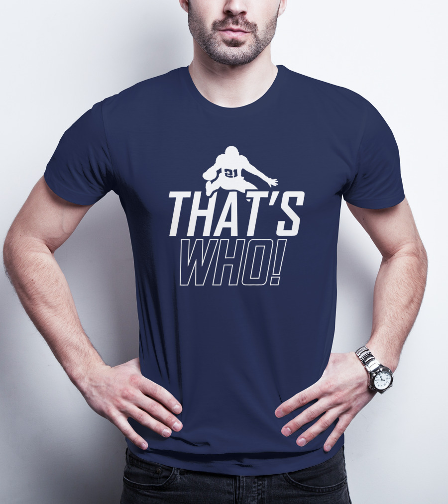 That's Who Football Player Iconic Number 21 Leap T-Shirt