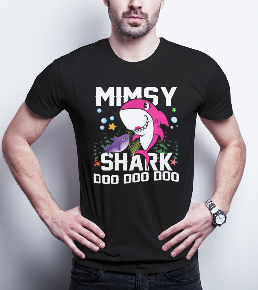 Mimsy Shark Doo Doo Doo Grandpa Mommy Daddy Funny T-Shirt