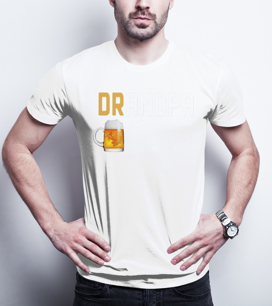 Grandpa Beer Mug DRANDPA Like A Normal Grandpa Only Drinker T-Shirt