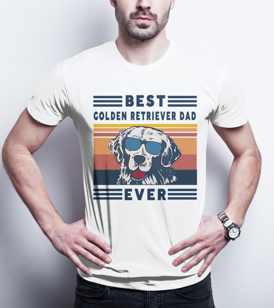 Best Golden Retriever Dad Ever Sunglasses T-Shirt