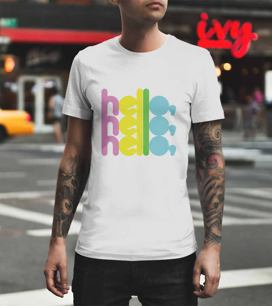 Deafheaven Hello Colorful Pastel Text T-Shirt