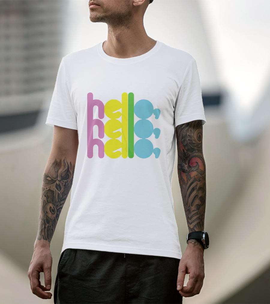Deafheaven Hello Colorful Pastel Text T-Shirt
