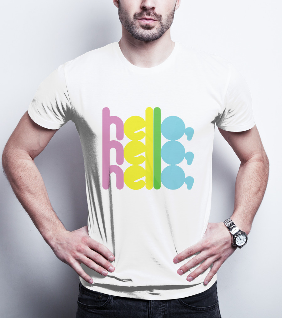 Deafheaven Hello Colorful Pastel Text T-Shirt
