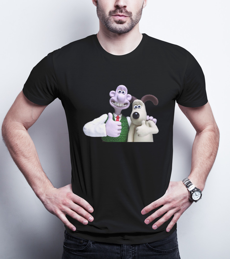 Wallace And Gromit Thumbs Up Duo T-Shirt