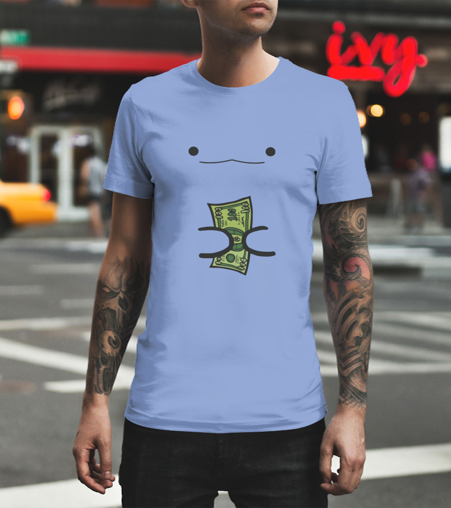 Turkey By ZHC Smiling Cartoon Creature Holding Money T-Shirt