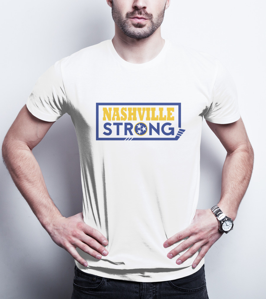 Nashville Strong Hockey Tri-Star Emblem T-Shirt