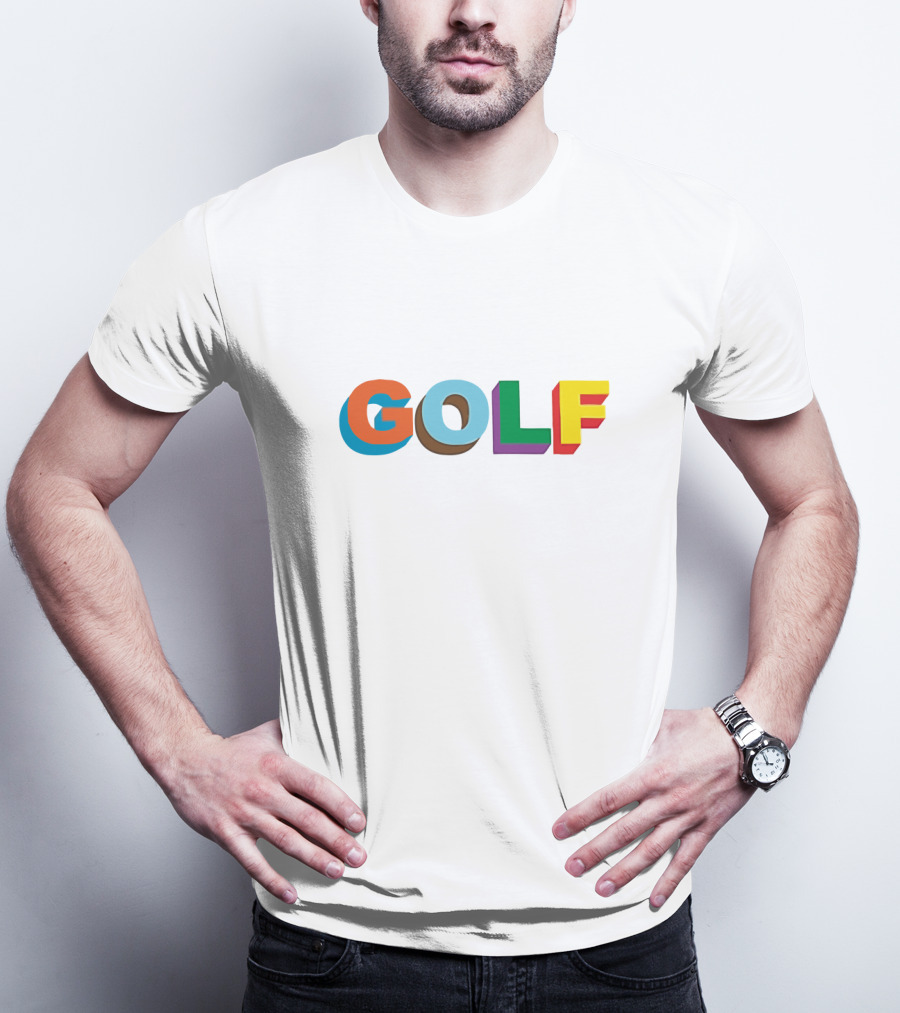 GOLF Colorful 3D Style Letters T-Shirt