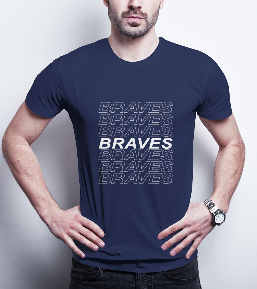Atlanta Braves Stacked Text T-Shirt