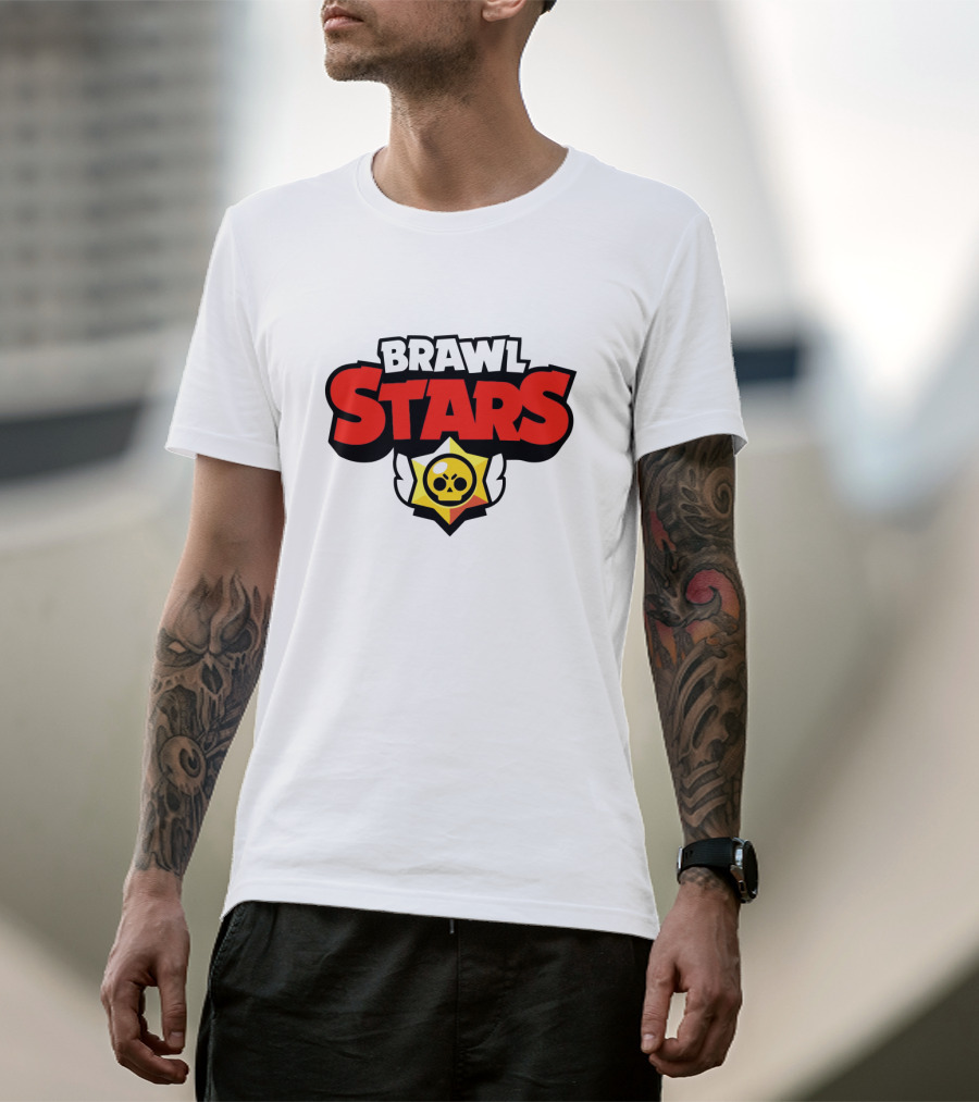 Brawl Stars Logo With Skull Winged Star T-Shirt
