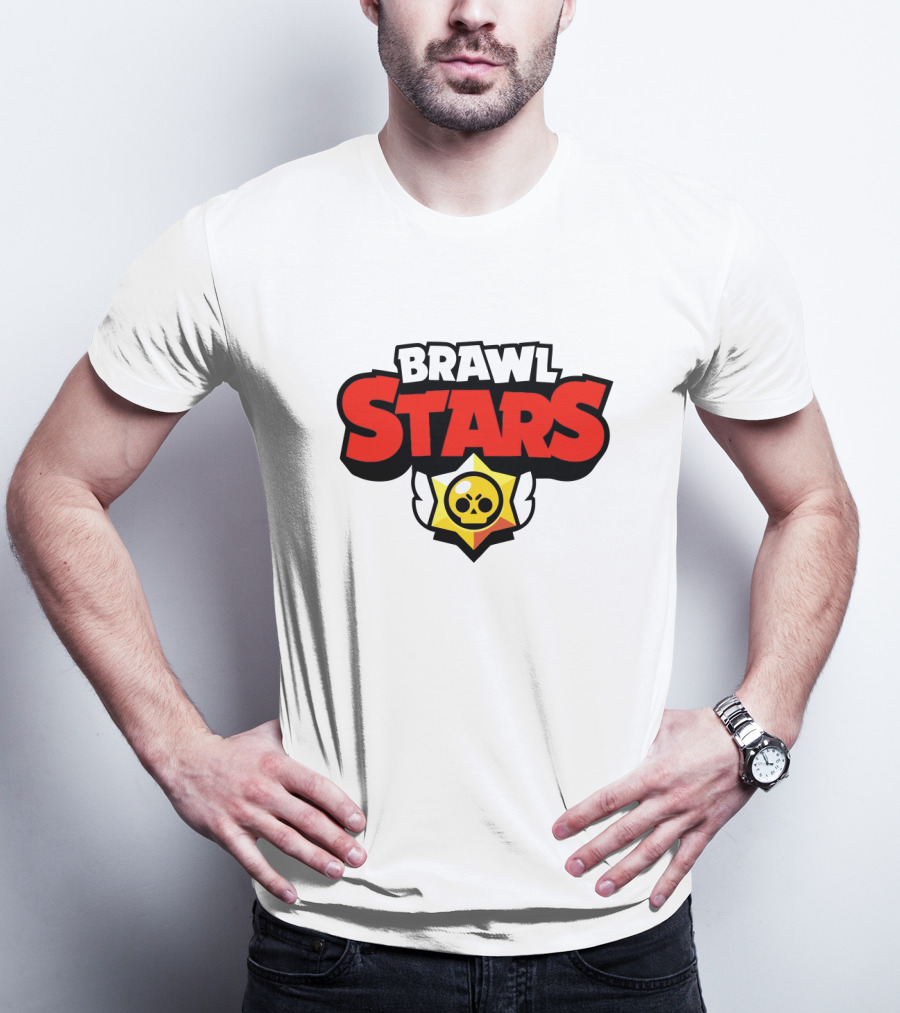 Brawl Stars Logo With Skull Winged Star T-Shirt