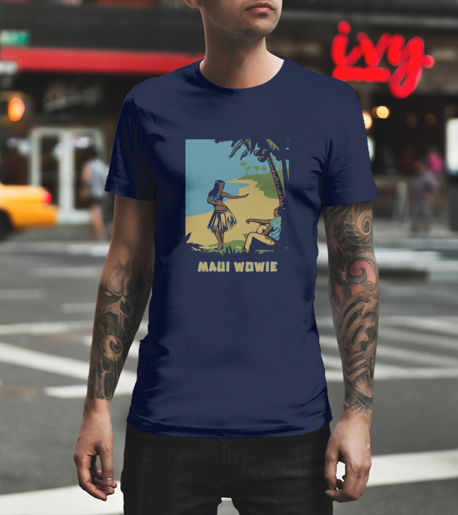 Maui Wowie Hula Beach Scene T-Shirt