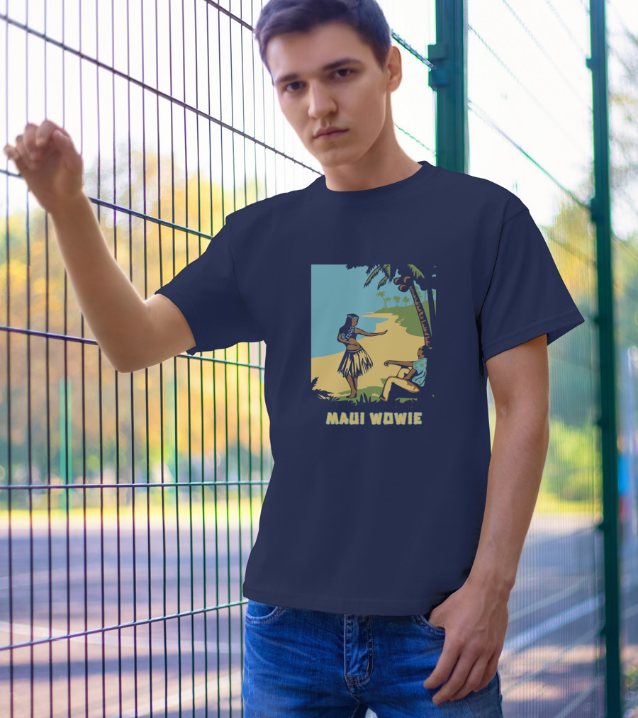 Maui Wowie Hula Beach Scene T-Shirt