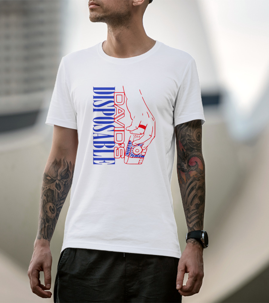 David's Disposable Camera Red And Blue Hand T-Shirt