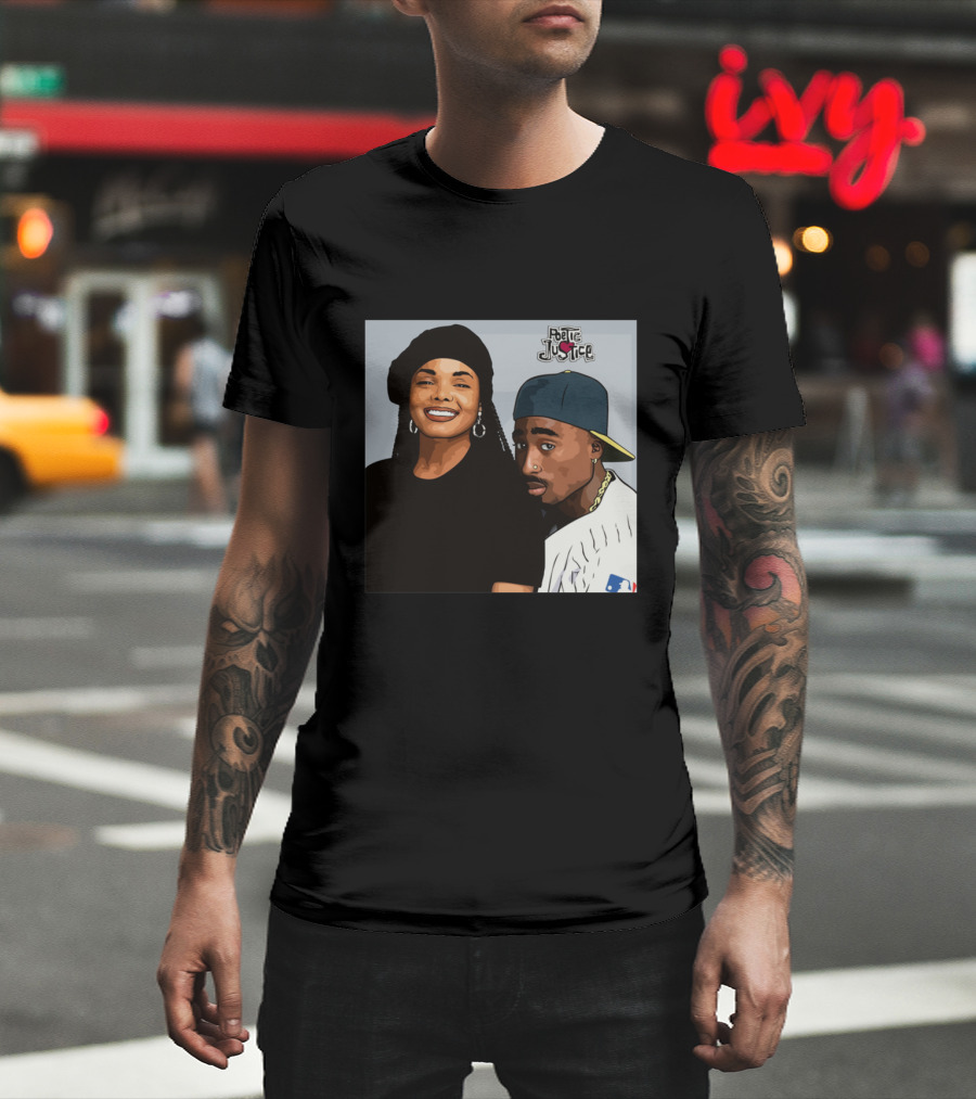 Poetic Justice Janet Jackson Tupac Shakur Baseball Cap MLB T-Shirt