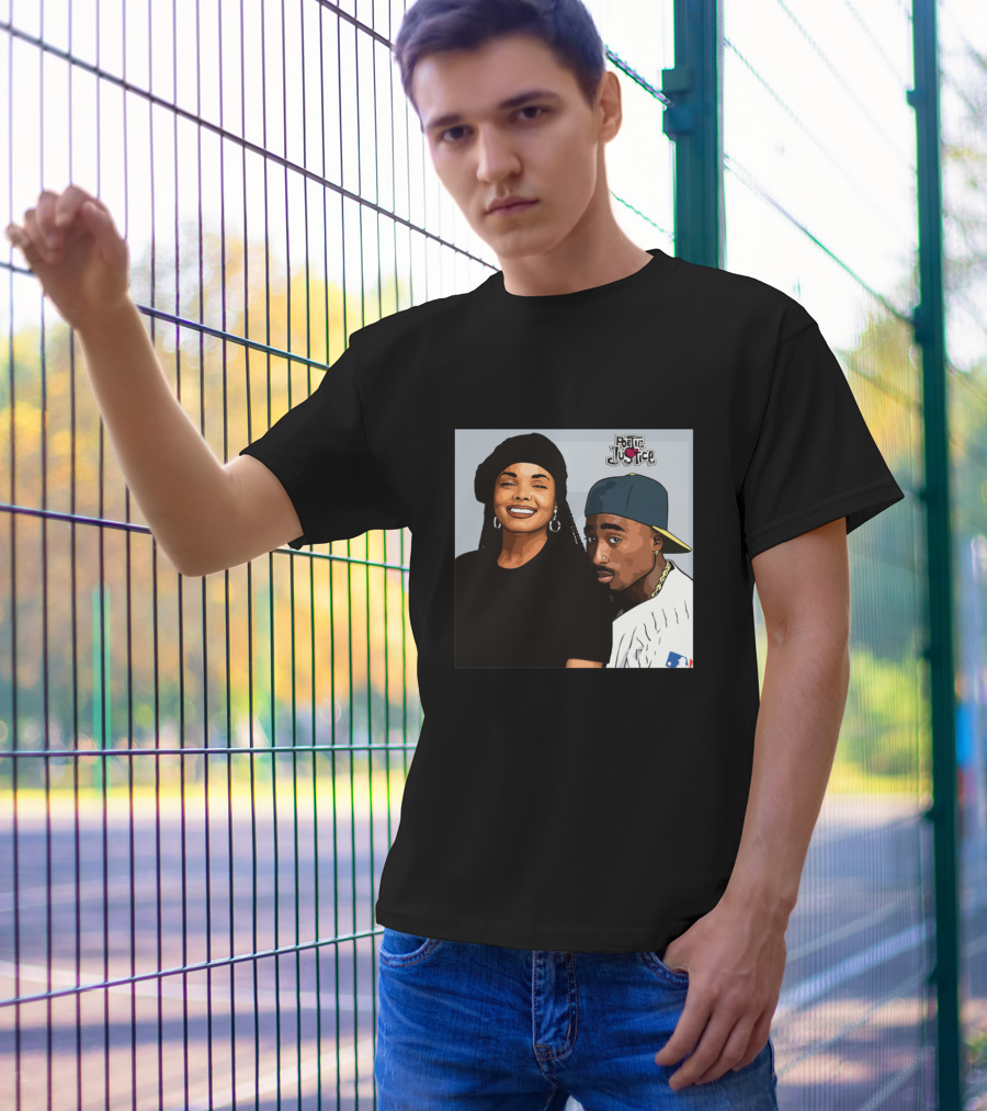Poetic Justice Janet Jackson Tupac Shakur Baseball Cap MLB T-Shirt