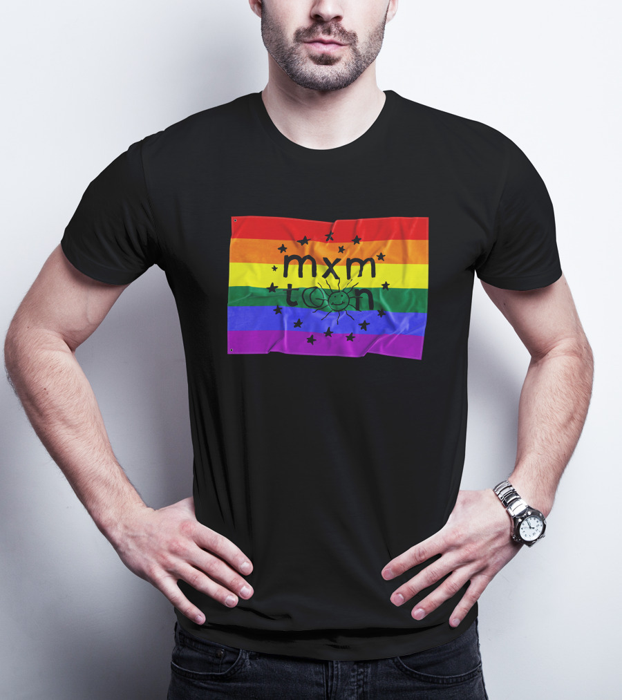 Mxmtoon Merch Rainbow Flag With Sun And Stars T-Shirt