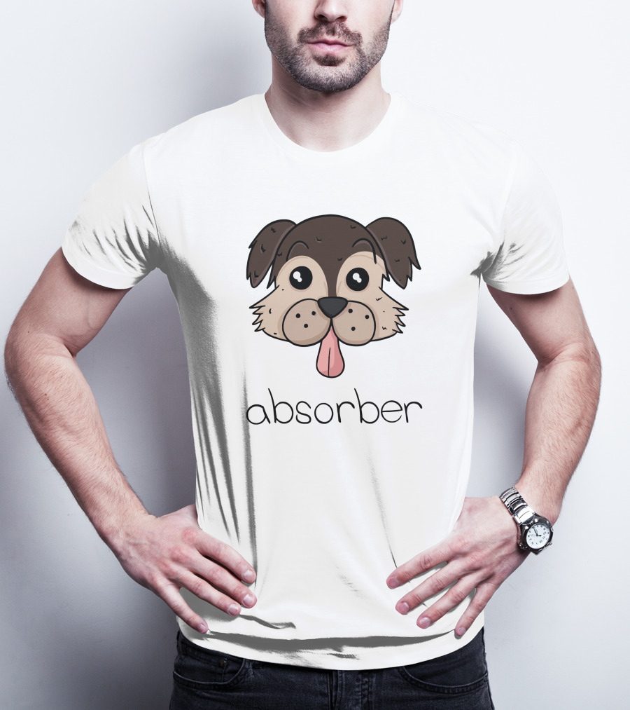 Absorber Dog Cartoon Illustration Image T-Shirt