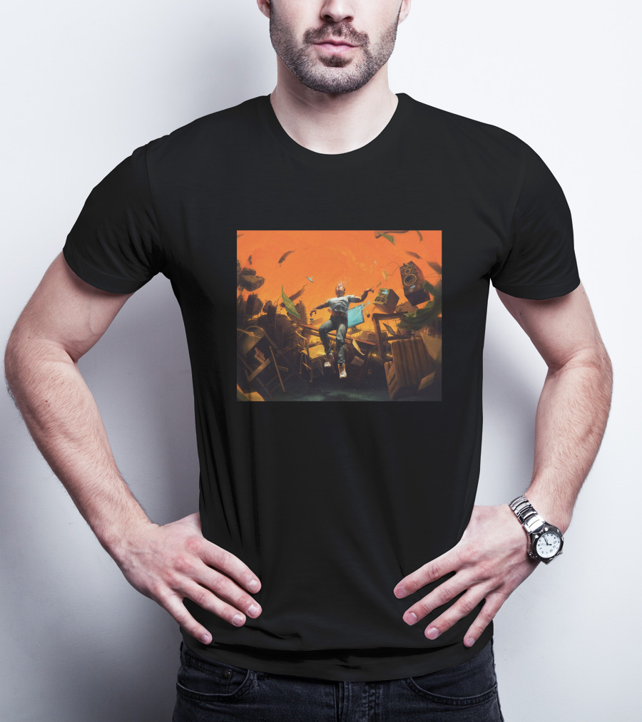 No Pressure Album Cover Artwork Floating Debris Scene T-Shirt