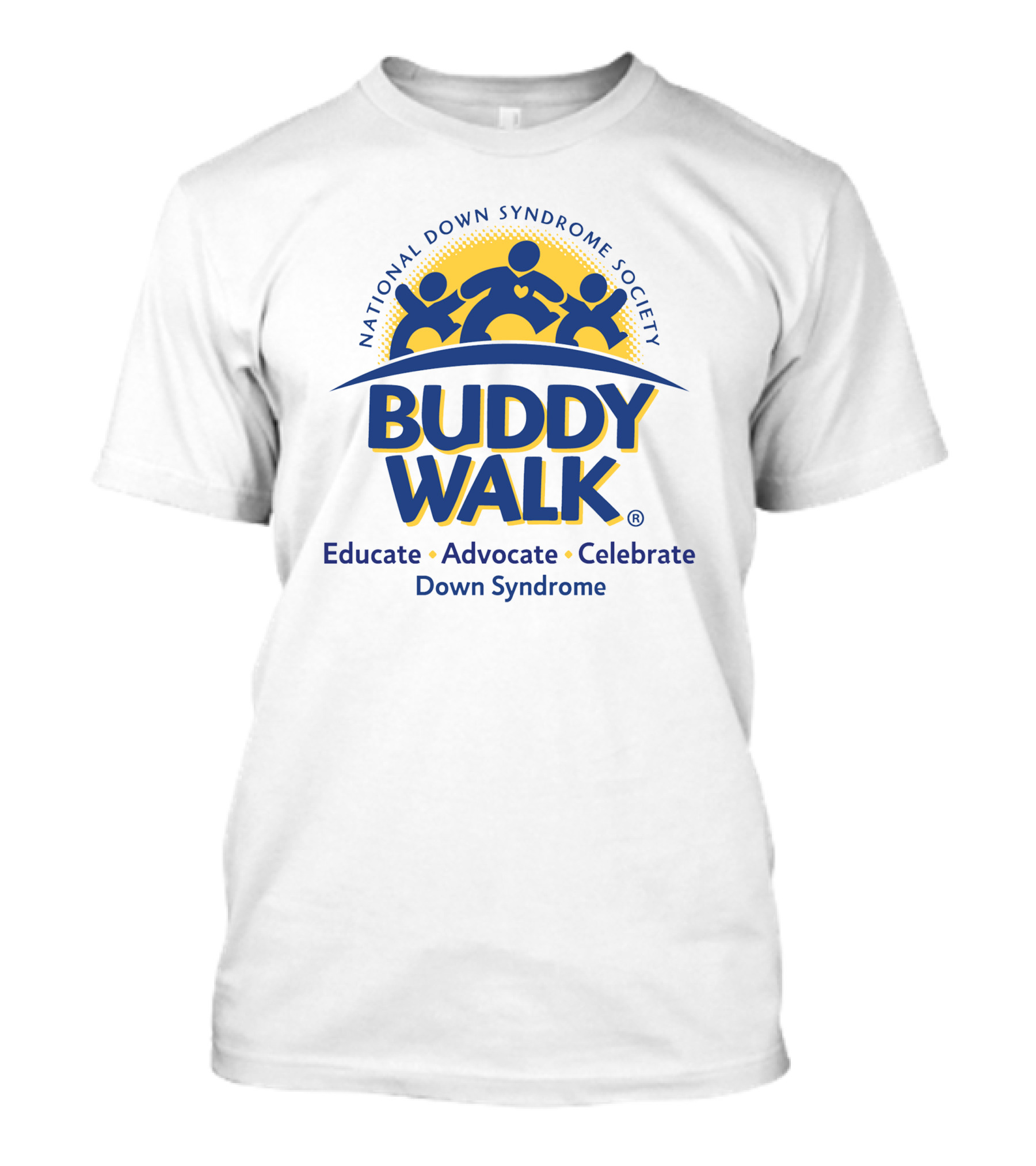 National Down Syndrome Society Buddy Walk Educate Advocate Celebrate Down Syndrome T-Shirt