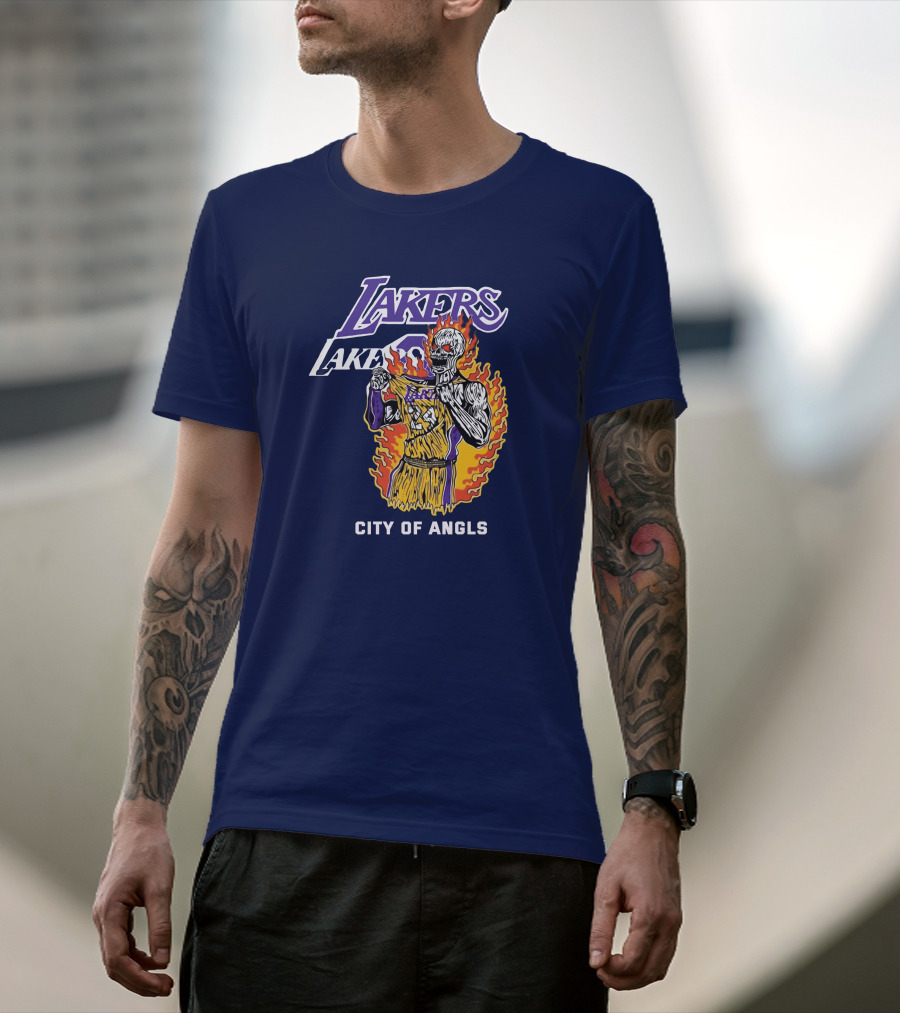 Lakers Flames City Of Angels T-Shirt