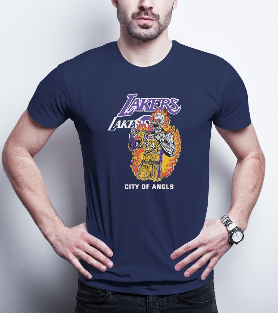Lakers Flames City Of Angels T-Shirt
