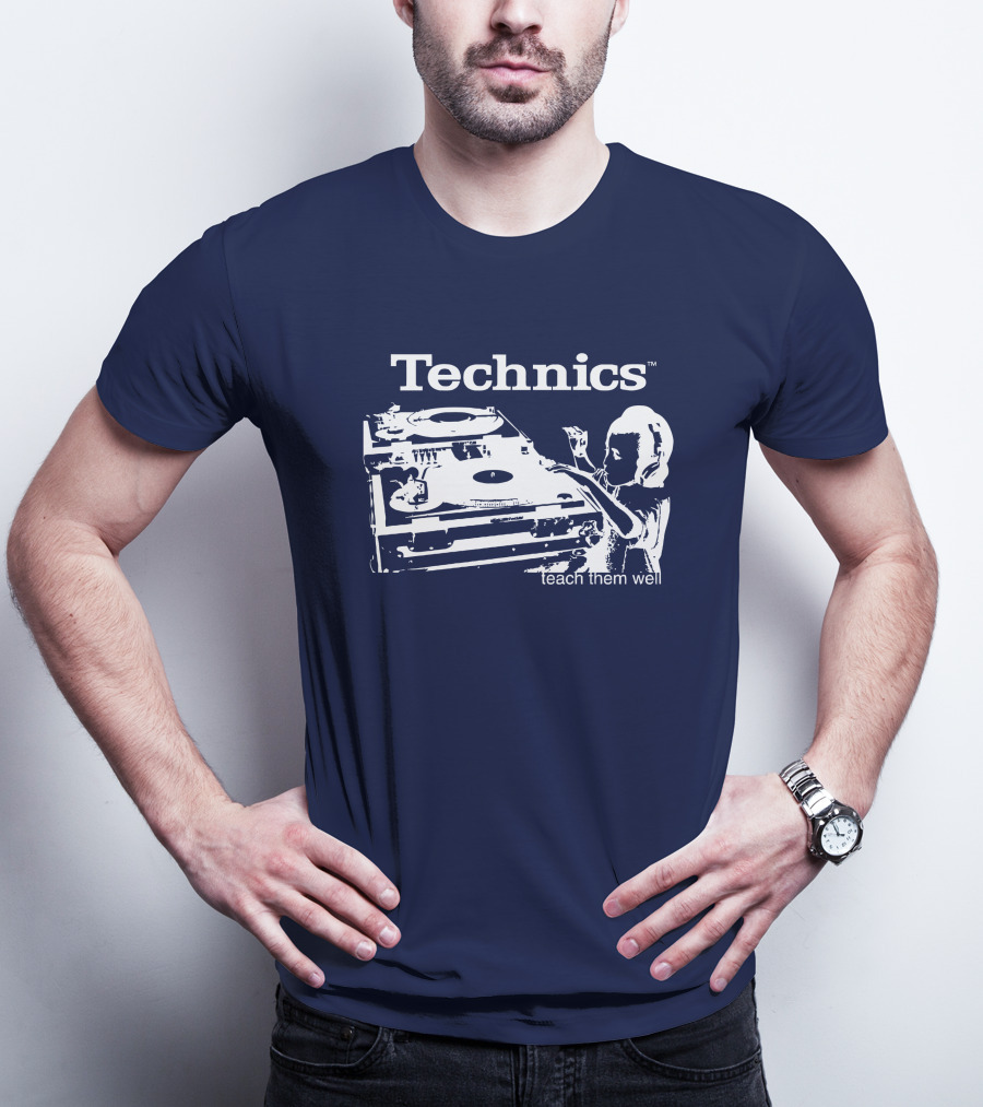 Technics Teach Them Well DJ Turntable And Child Headphones T-Shirt