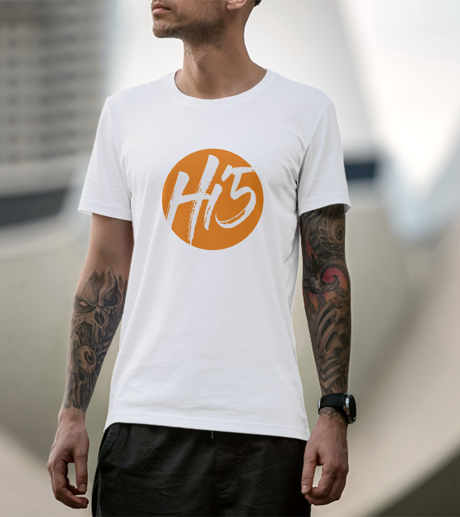 Hi5 Orange Circle Logo Merch T-Shirt