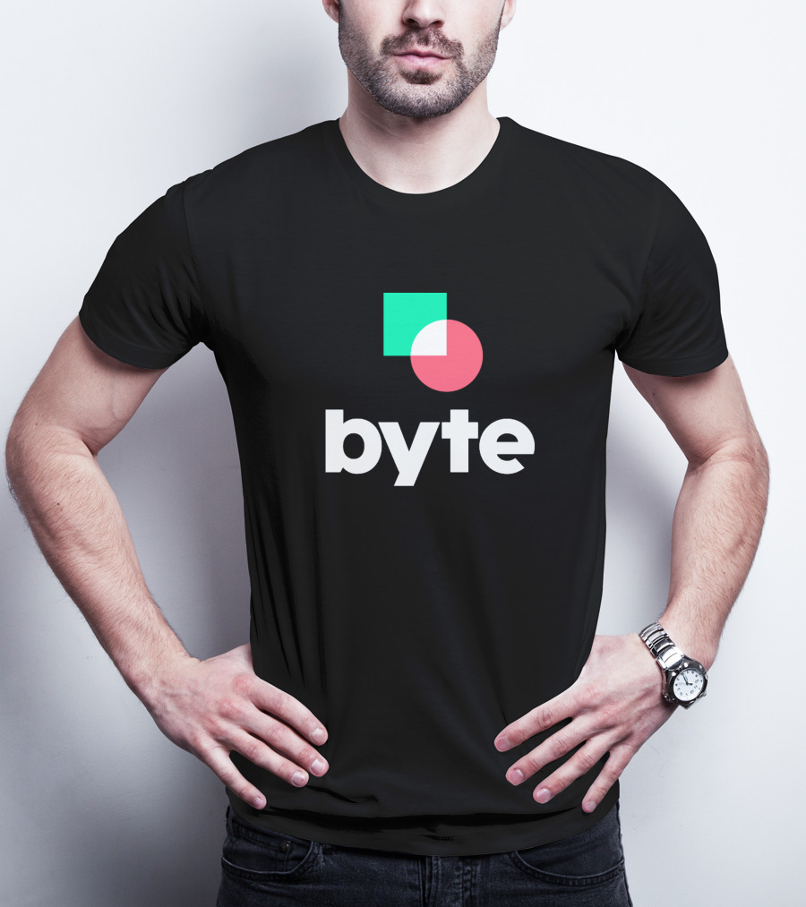 Byte Logo Geometric Shapes T-Shirt