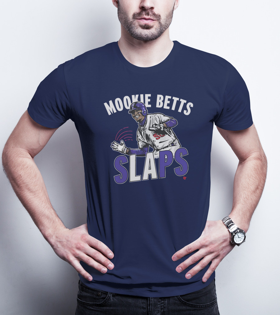 Mookie Betts Slaps Baseball Action T-Shirt