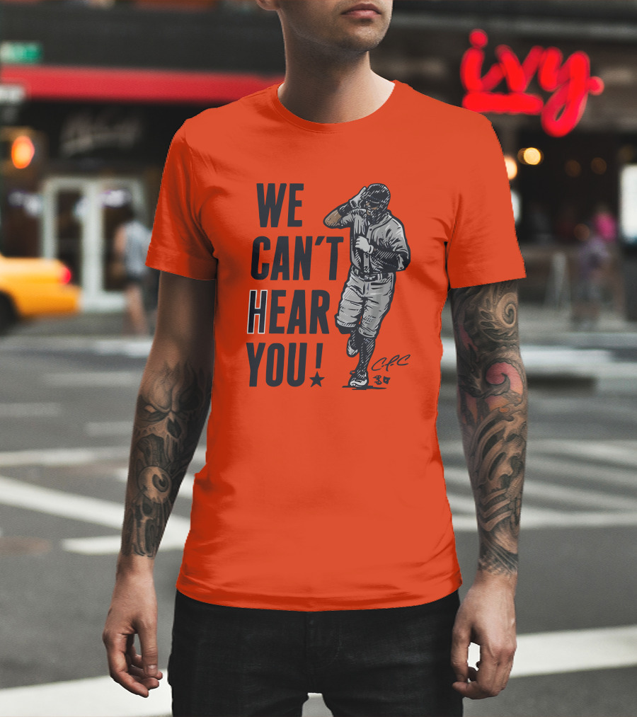 We Can't Hear You Baseball Celebration CFC 37 T-Shirt
