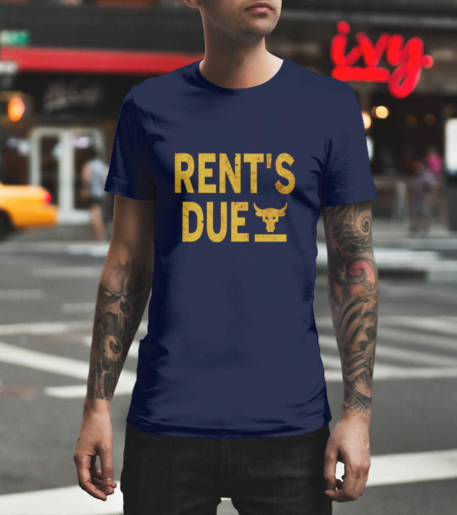 RENT'S DUE Bull Skull T-Shirt