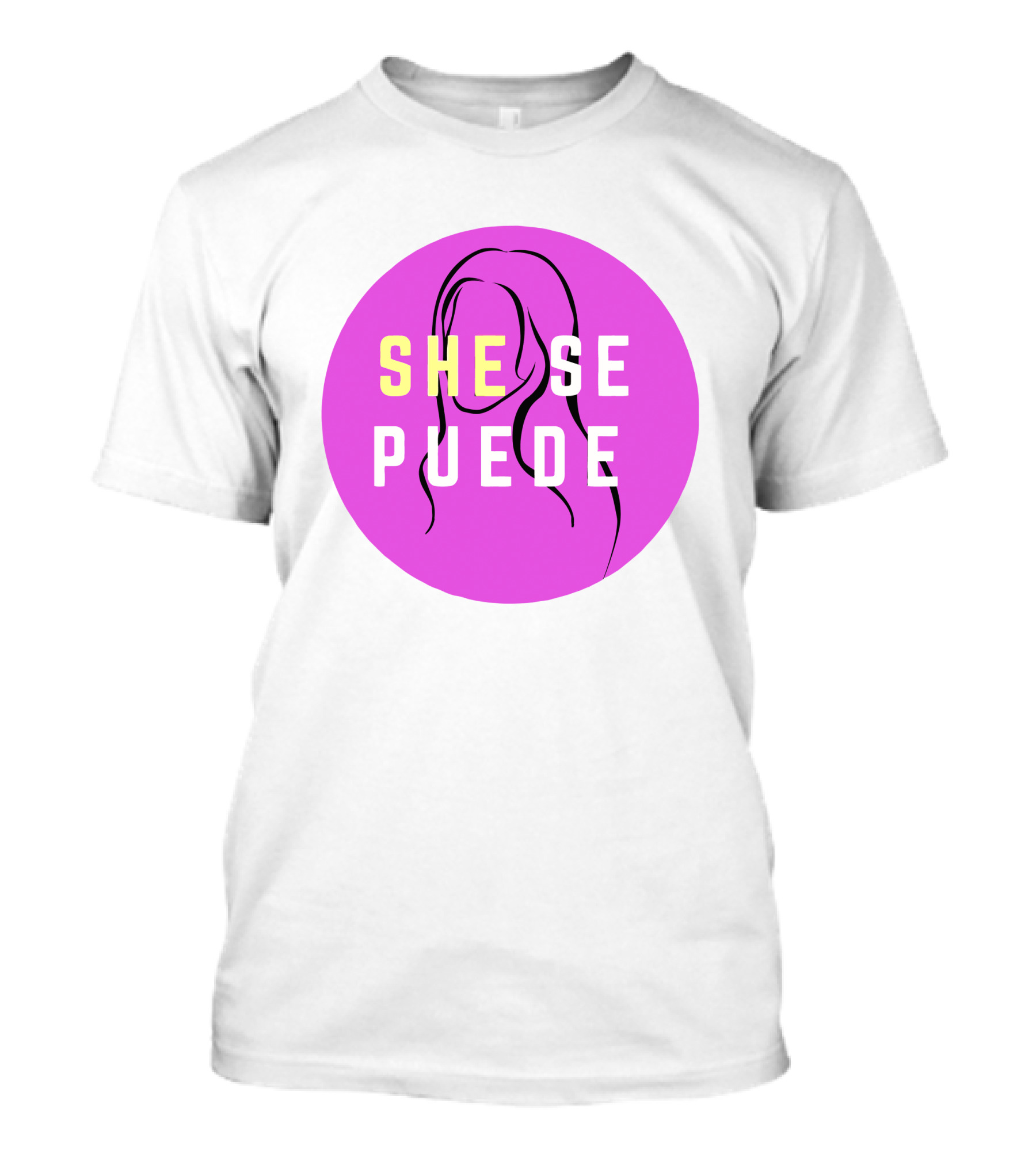 SHE SE PUEDE Purple Circle T-Shirt