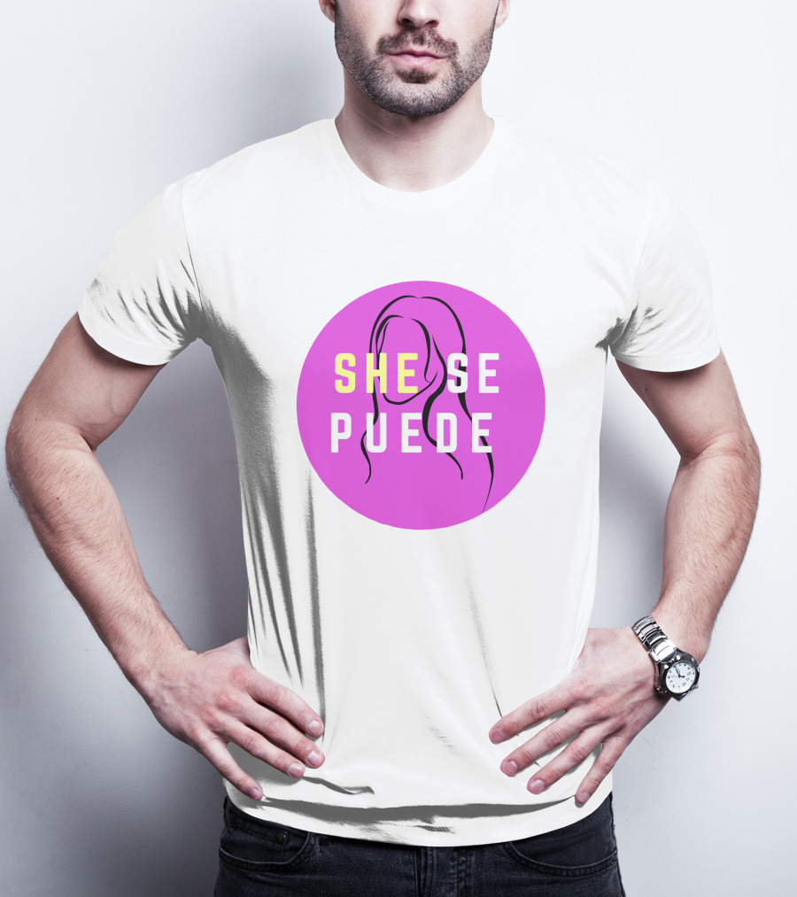 SHE SE PUEDE Purple Circle T-Shirt