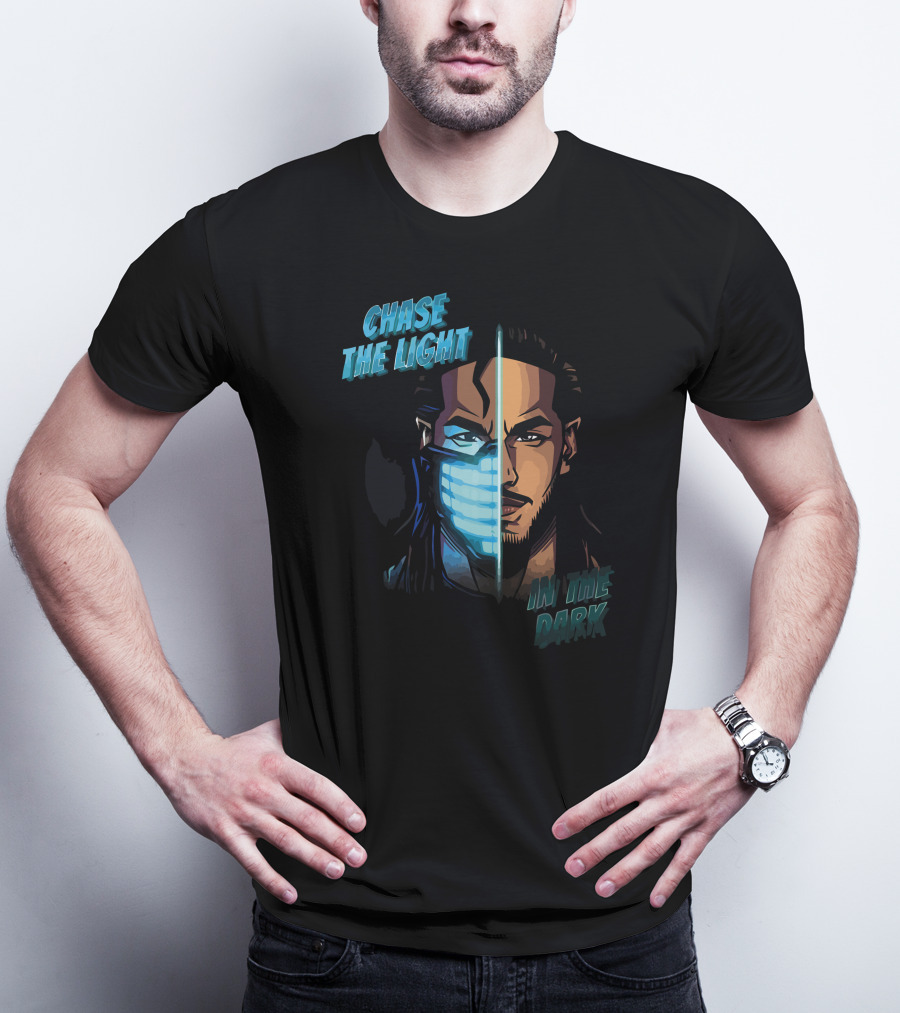 Mustafa Ali Chase The Light In The Dark Split Face T-Shirt