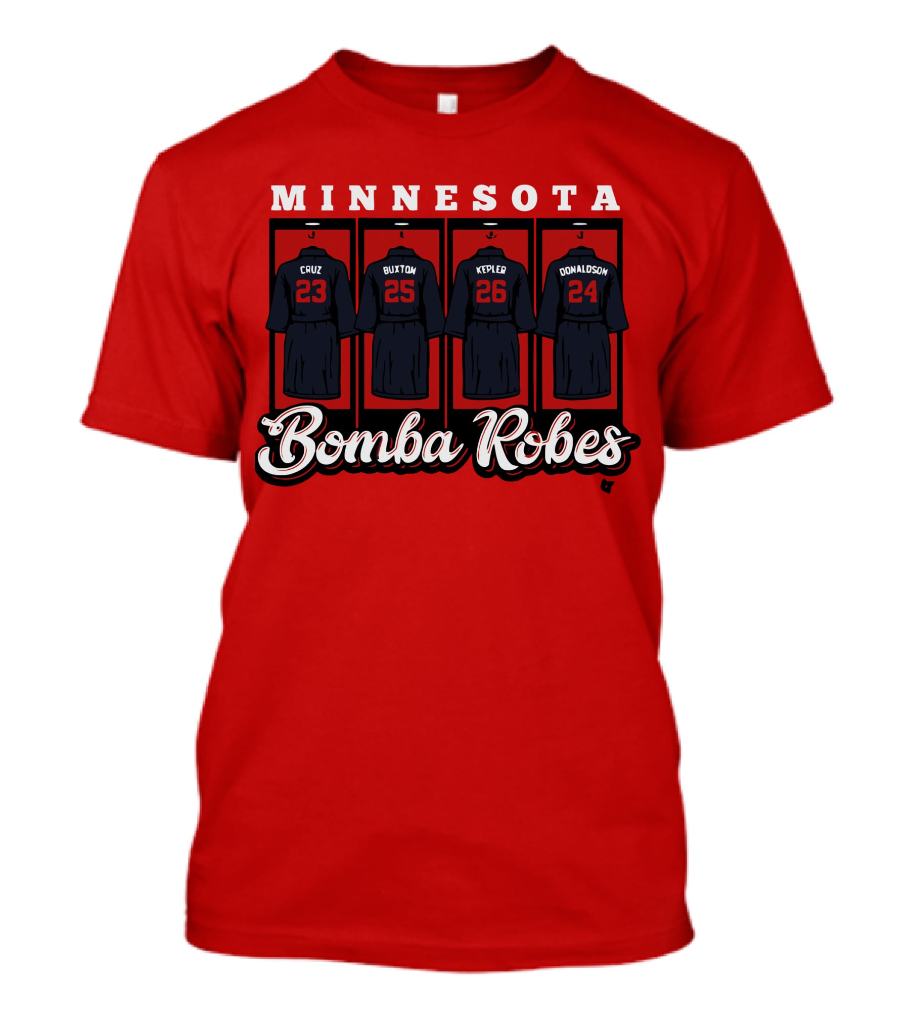Minnesota Bomba Robes Cruz Buxton Kepler Donaldson Baseball T-Shirt