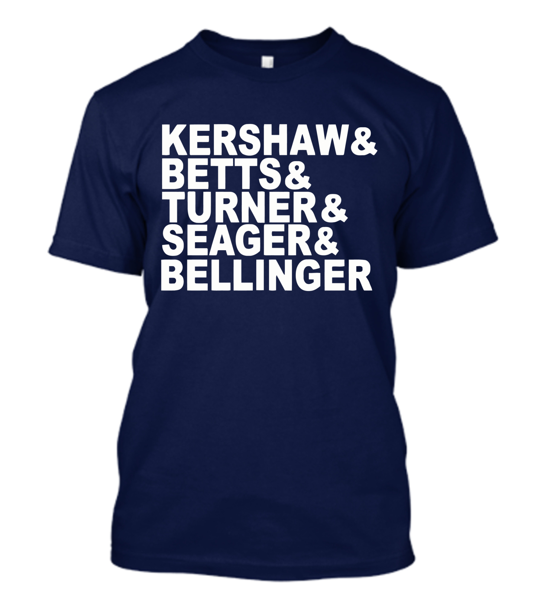 Kershaw Betts Turner Seager Bellinger Dodgers Fab Five T-Shirt
