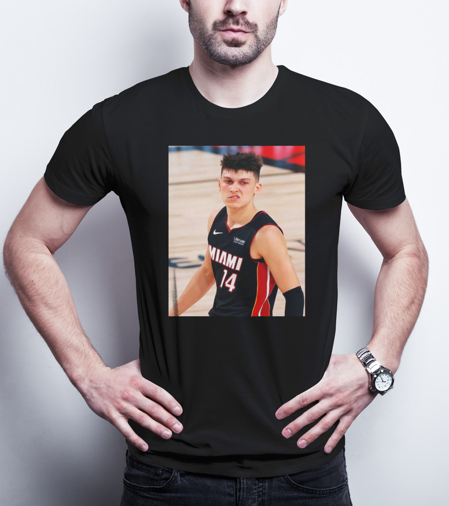 Miami 14 Tyler Herro Snarl Basketball Moment T-Shirt