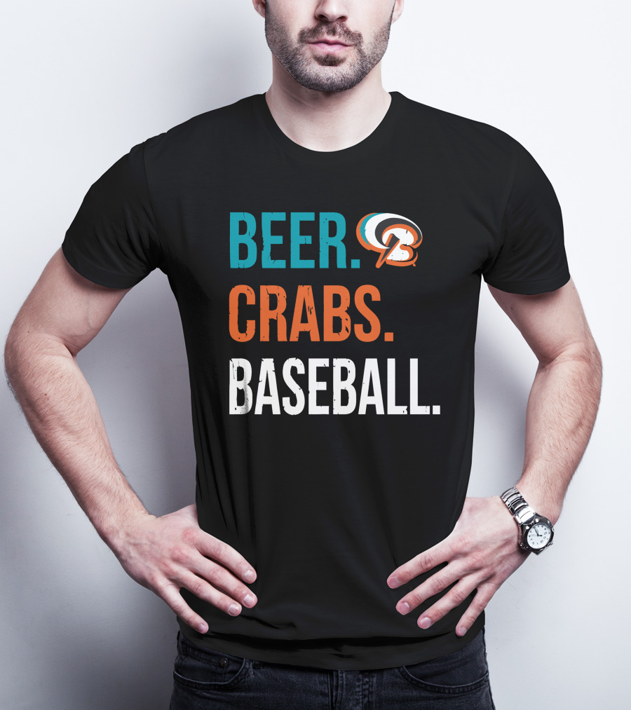 Beer Crabs Baseball Baltimore Orioles Logo Letter B T-Shirt