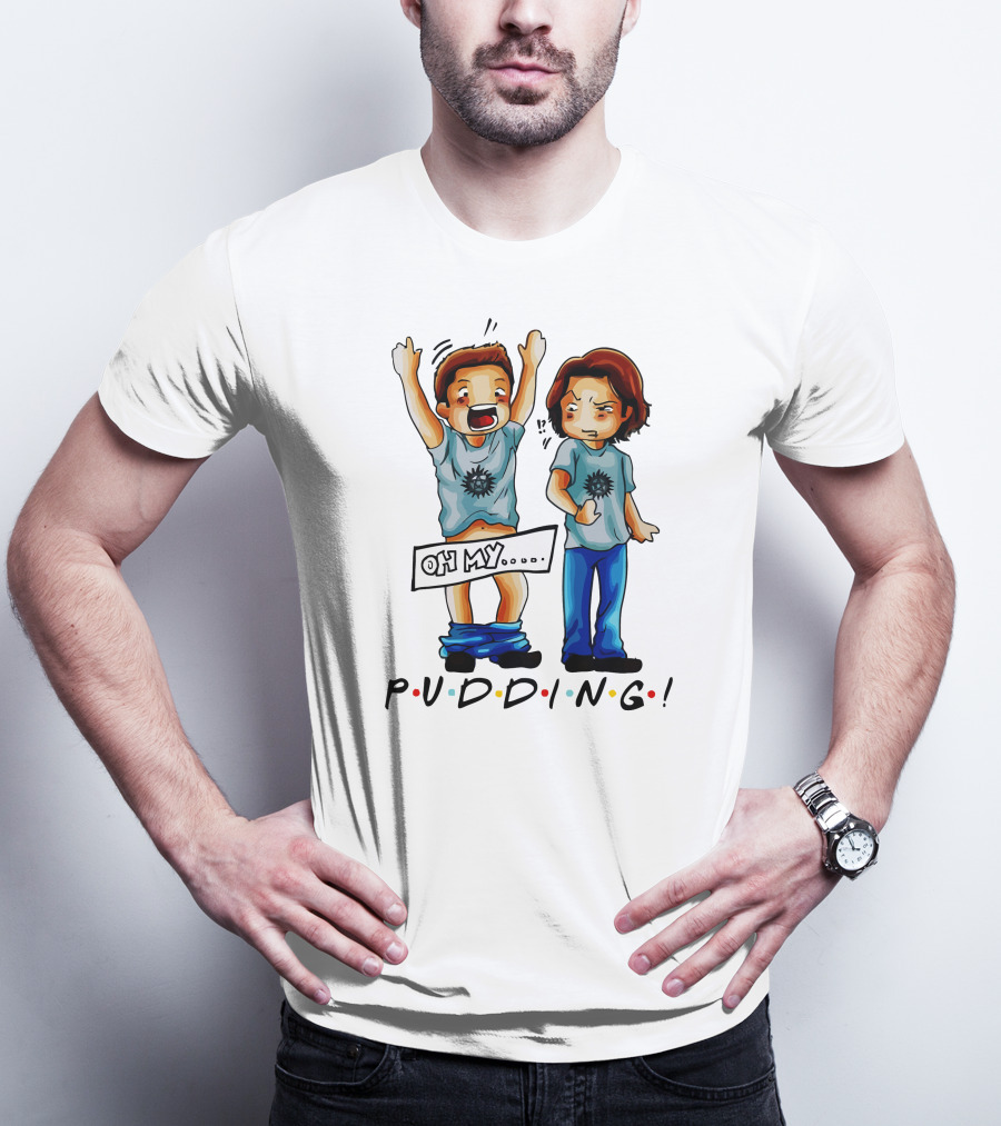 Supernatural Oh My Pudding Comic Characters T-Shirt