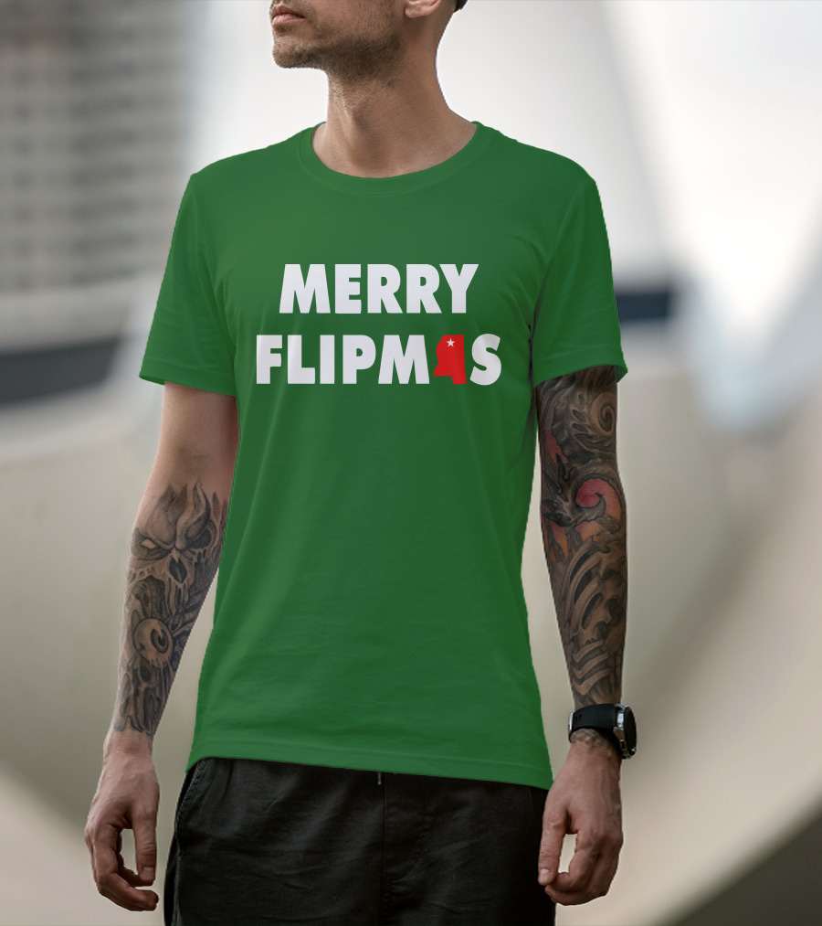 Merry Flipmas Lane Kiffin Alabama Holiday Tshirt T-Shirt