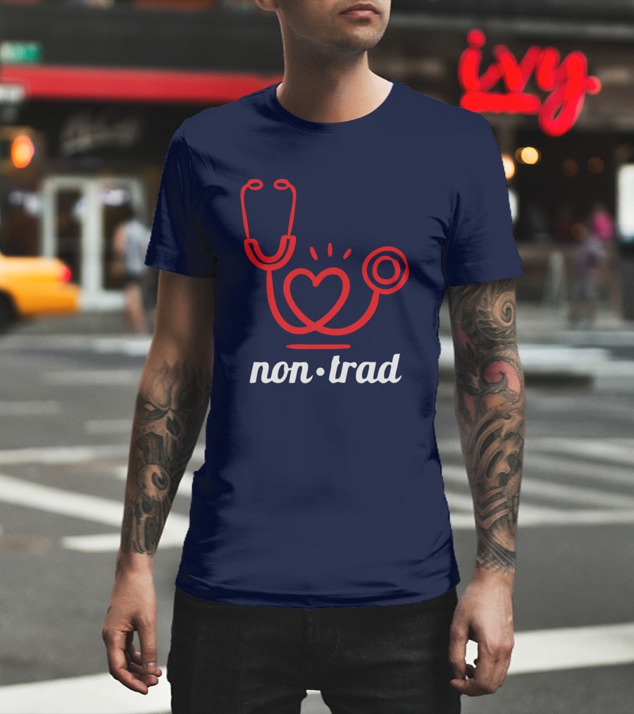 Non Trad Stethoscope Heart Valentine's Day Collection T-Shirt