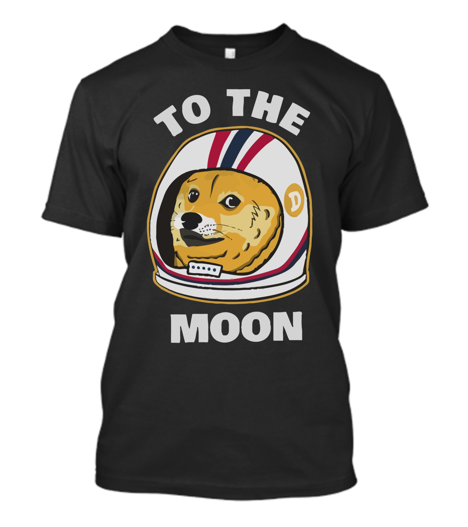 To The Moon Doge Astronaut Helmet T-Shirt