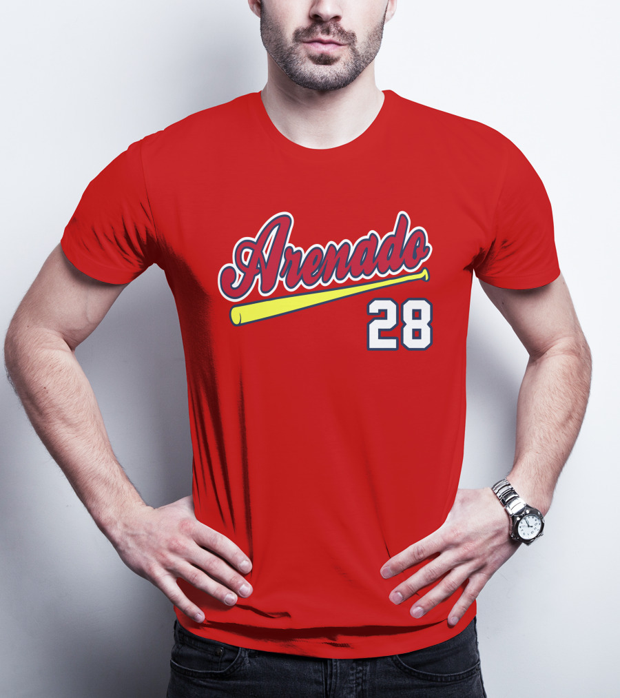 Arenado 28 Cardinals Baseball Bat Jersey T-Shirt