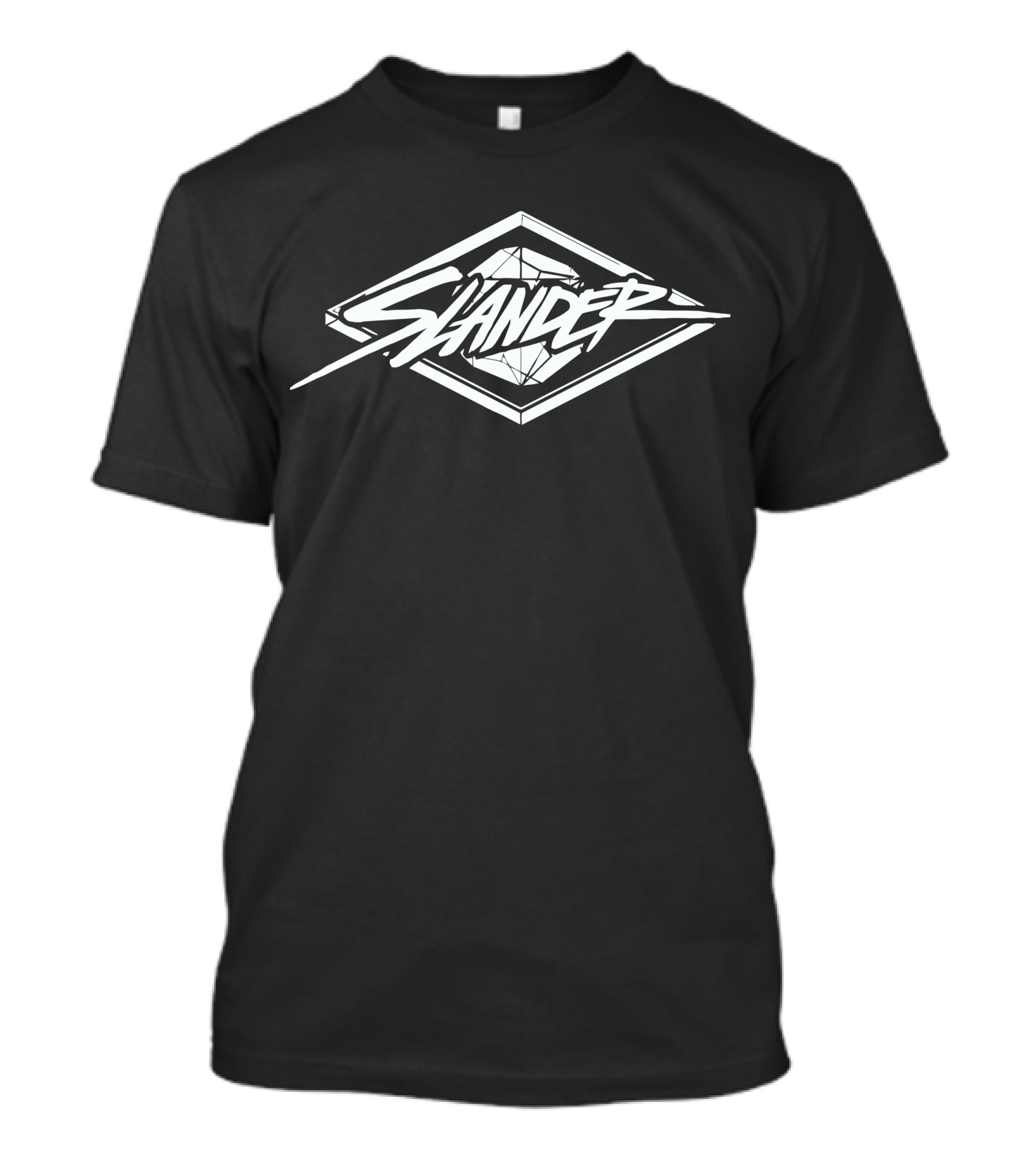 Slander Logo Diamond Shape White T-Shirt
