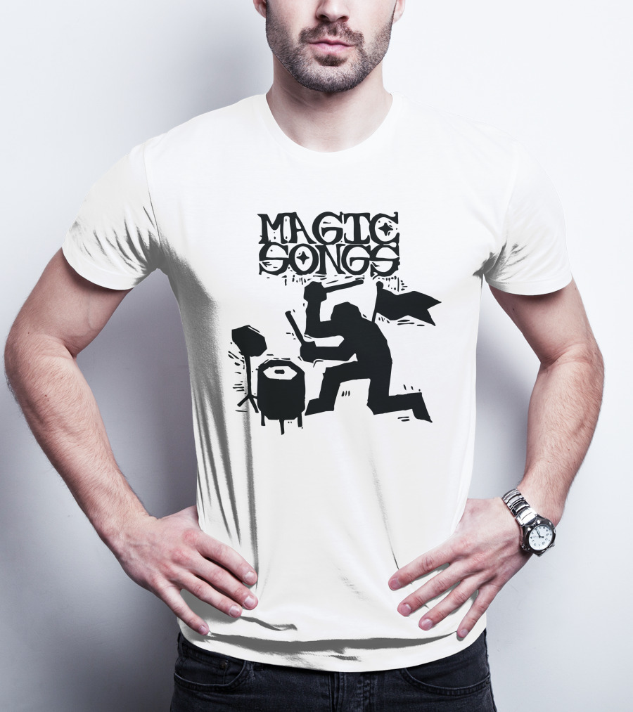 Magic Songs Drummer Silhouette In Action T-Shirt