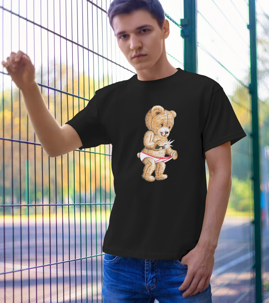 Teddy Bear Selfie Flash T-Shirt
