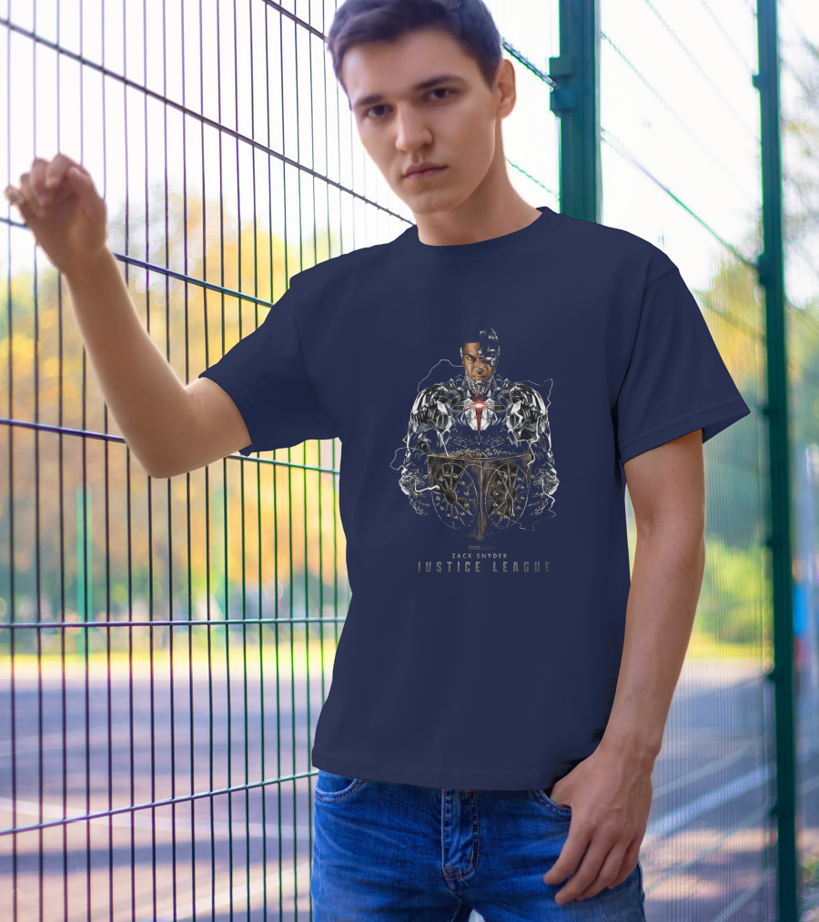 Zack Snyder Justice League Cyborg By Tracie Ching T-Shirt