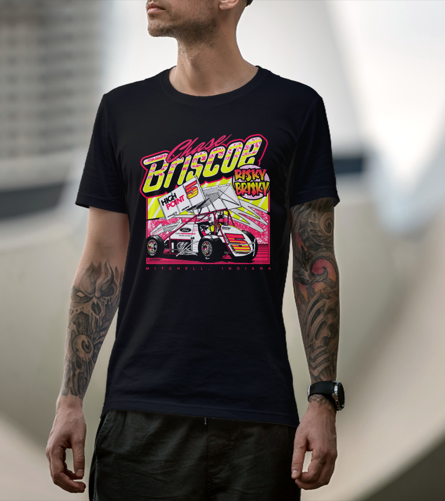 Chase Briscoe Risky Brisky High Point Racing Mitchell Indiana T-Shirt