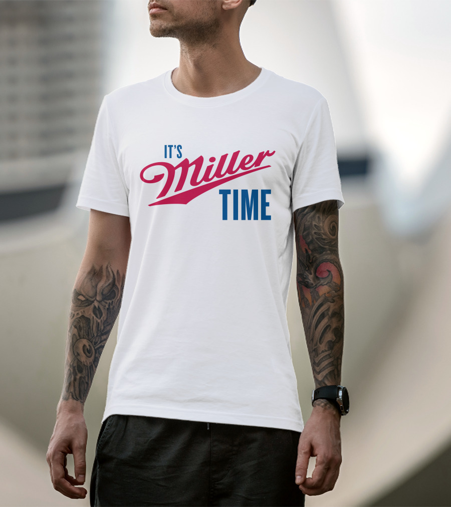It's Miller Time Vintage Script T-Shirt